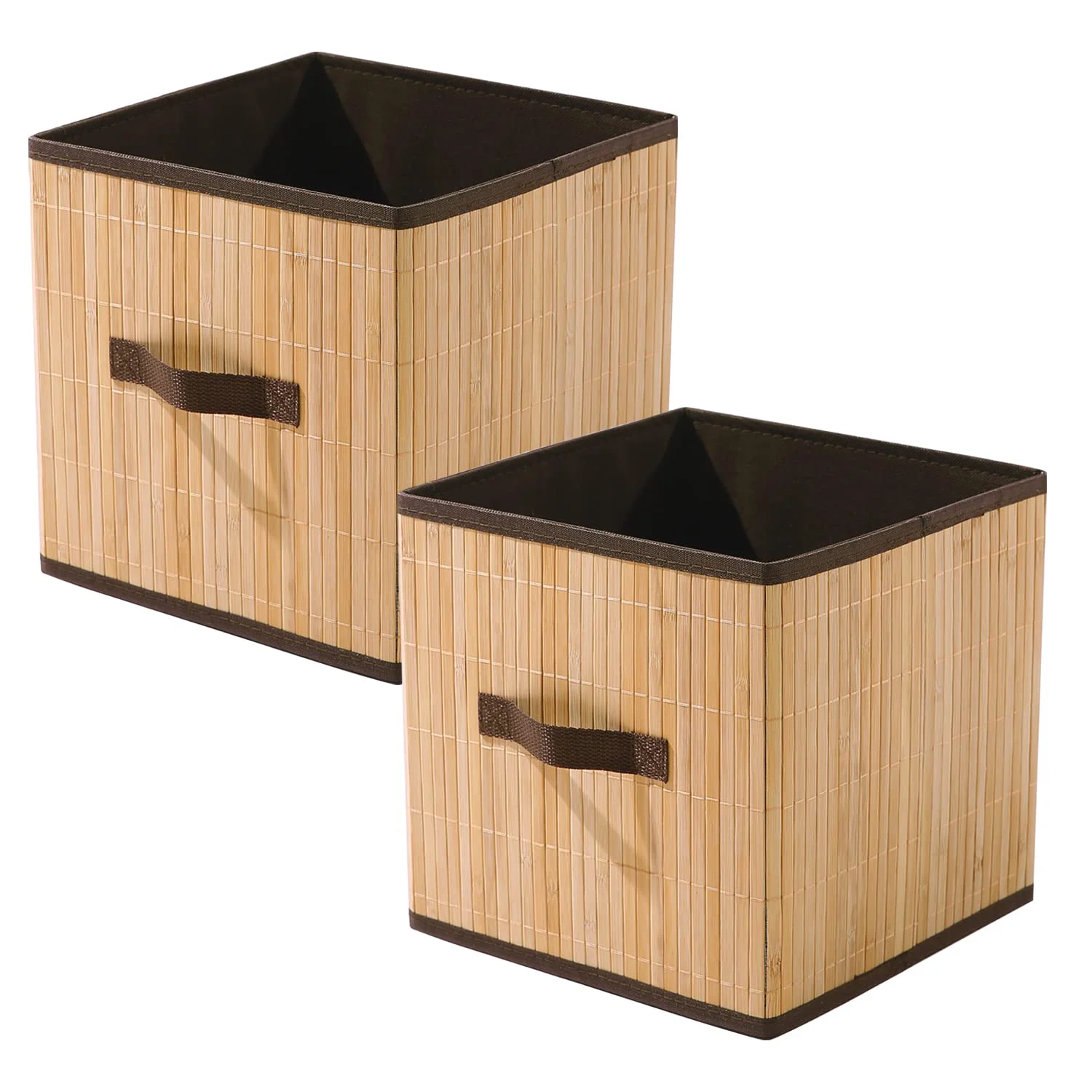 Cube Storage Basket (Beige) Pack Of 2 (28cmx28cmx28cm)