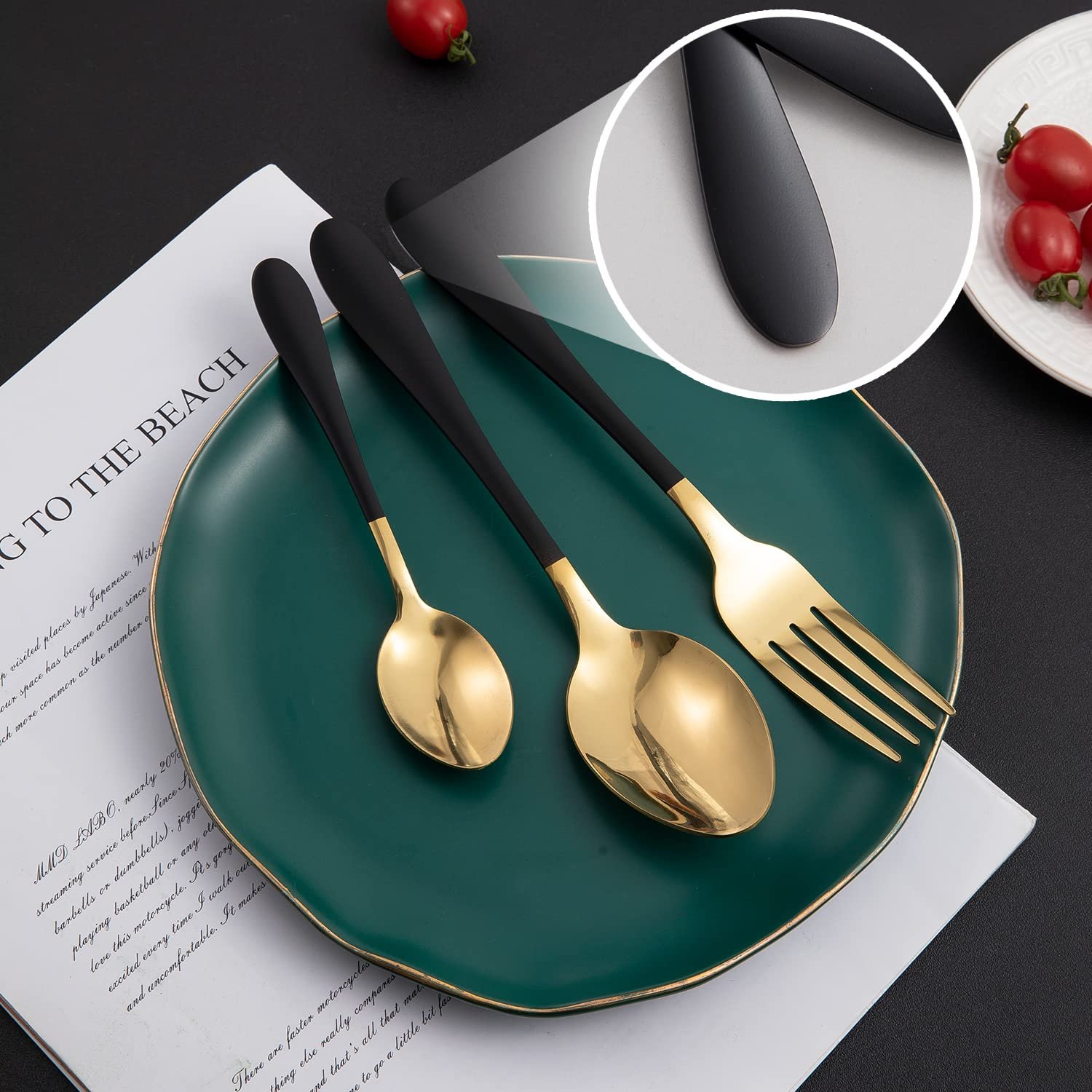 Gold Cutlery – 18-Piece Stainless Steel Flatware with Mirror Finish